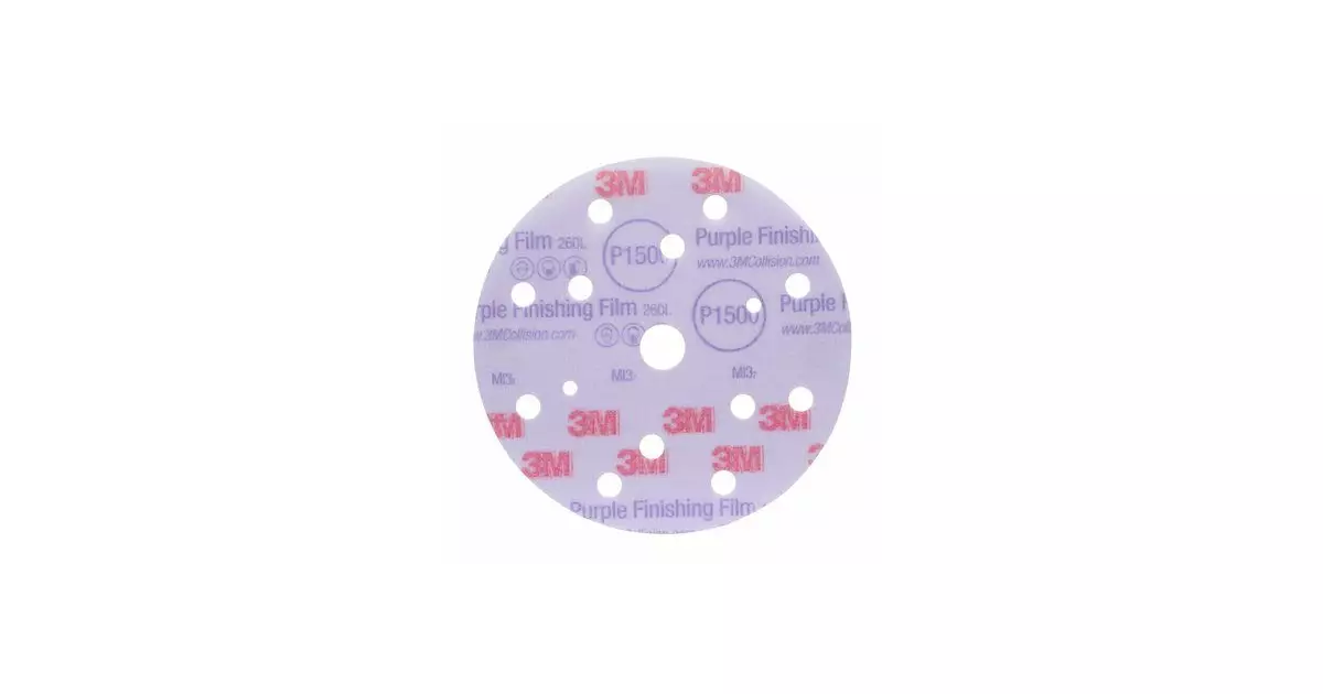 Papier ścierny na rzep 260L Hookit Purple P1500 150mm 3M 51154
