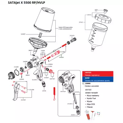 Pistolety lakiernicze - HVLP, LVLP, RP. Pistolety do lakierowania.