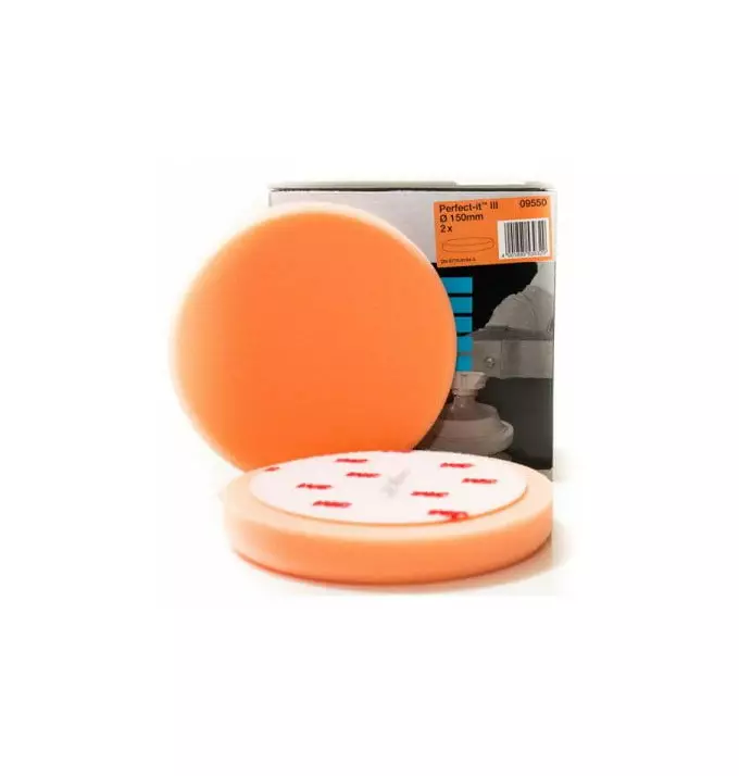 Gąbka polerska na rzep pomarańczowa - 150mm 3M 9550