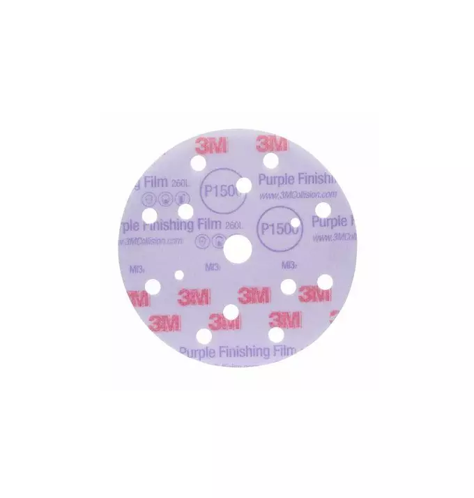 Papier ścierny na rzep 260L Hookit Purple P1500 150mm 3M 51154