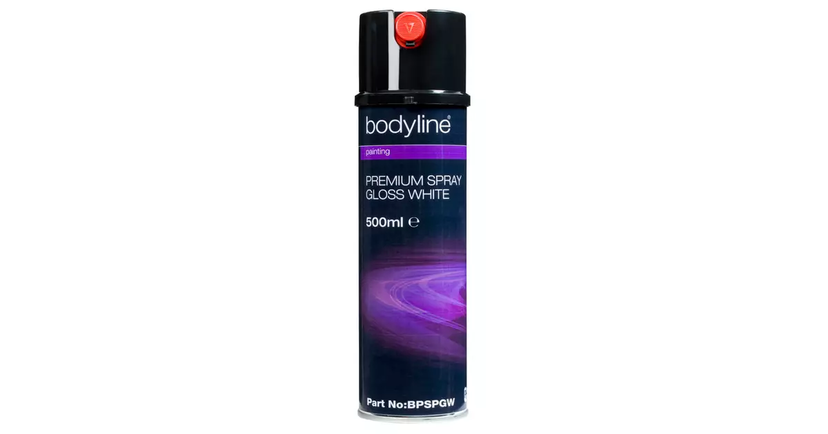 Lakier akrylowy premium w sprayu 500 ml biały połysk Bodyline BPSPGW ...