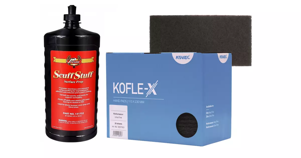 Pasta matująca 946 ml Scuff Stuff Presta + 20 x włóknina ścierna ...