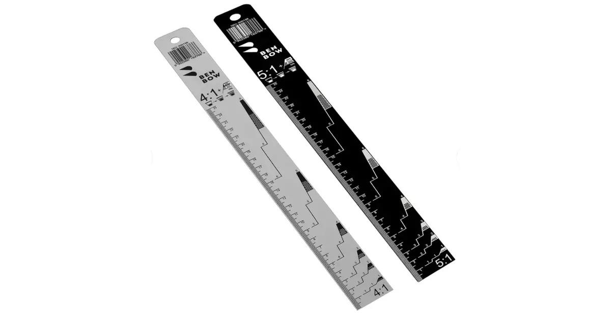 Linijka lakiernicza długa z podziałką 4:1 5:1 BenBow 198 - dlalakierni ...