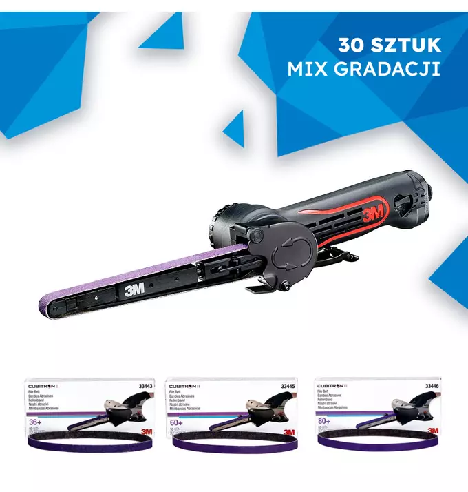 Szlifierka pilniczkowa 457 mm + 30 sztuk pasów ściernych Cubitron II ...