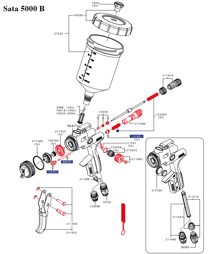 Zestaw naprawczy do Sata 5000 211532 - dlalakierni.pl - internetowy ...
