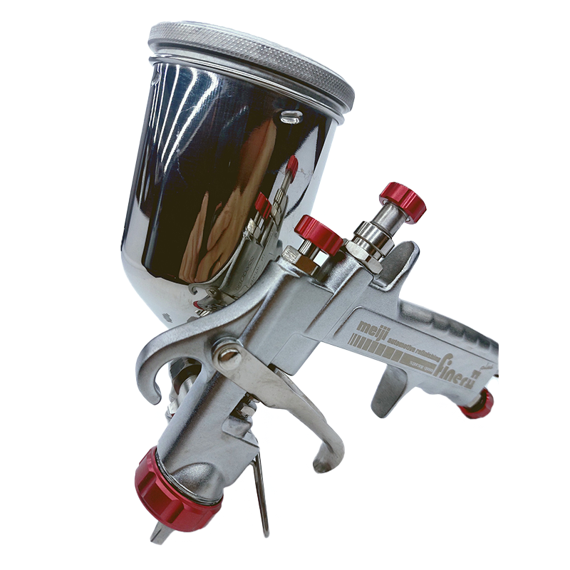 Pistolet lakierniczy z bocznym kubkiem aluminiowym Finer II Plus 1,4 Meiji - dlalakierni.pl ...